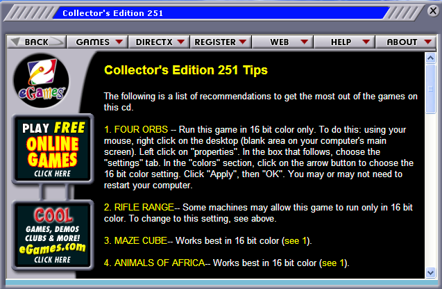 eGames 251 Awesome Games! Collector’s Edition – The Modern Retro Corner